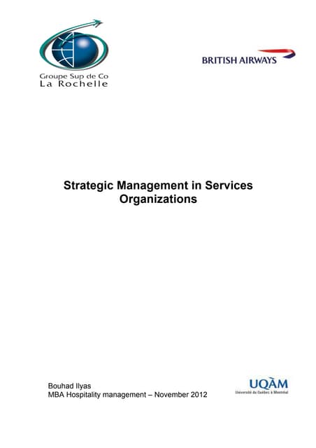 Strategic management british airways | DOC