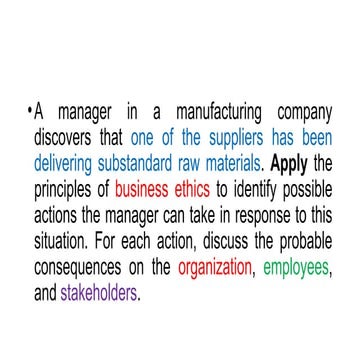 Business ethics case study for details.. | PPTX