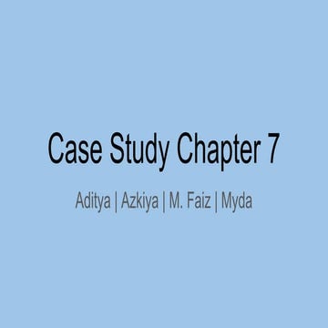 Studi kasus Bab 7 (Locality) | PDF