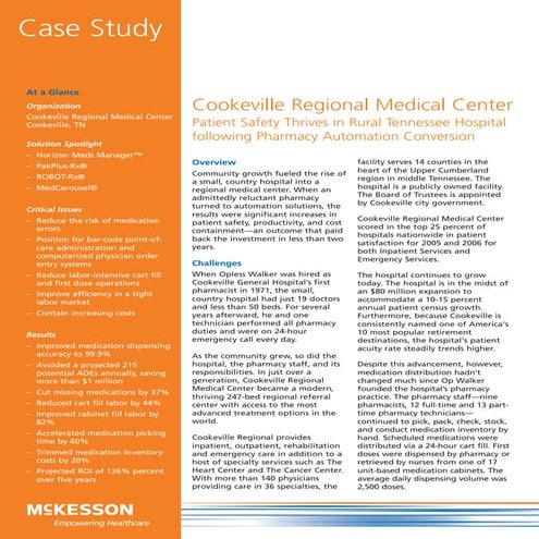Case study stlukes(anesthesia)-the final frontier of automation | PDF