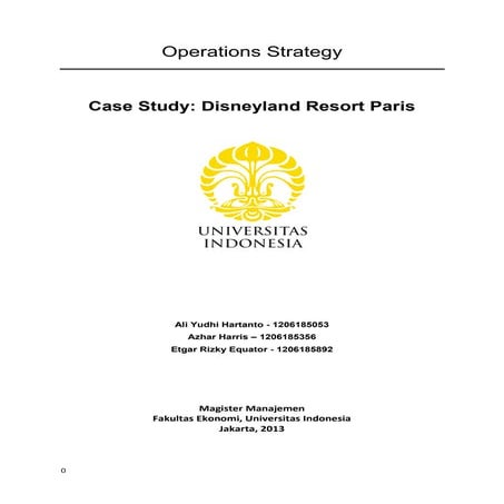Case study disney paris | PDF