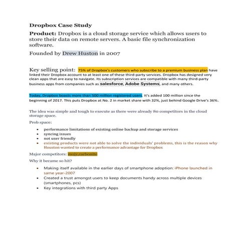 Case study ~dropbox | PDF