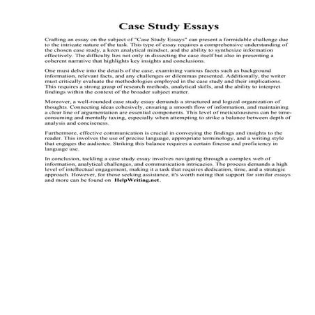 Case Study Essays. Criminal justice case study essays. Criminal Justice ...