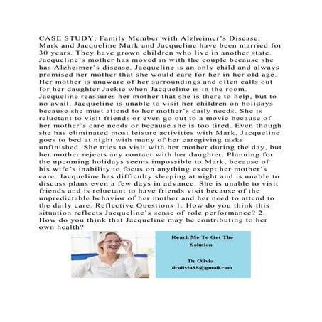 CASE STUDY Family Member with Alzheimer’s Disease Mark and Jacquel.docx