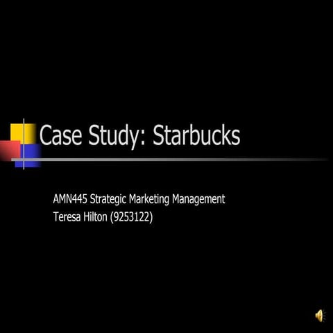 Case study-Starbucks | PPTX