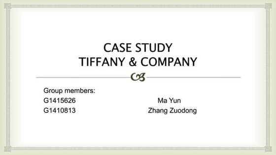 Tiffany case 2 | PDF
