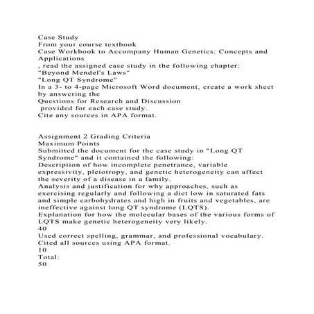 Case StudyFrom your course textbook Case Workbook to Accompany H.docx