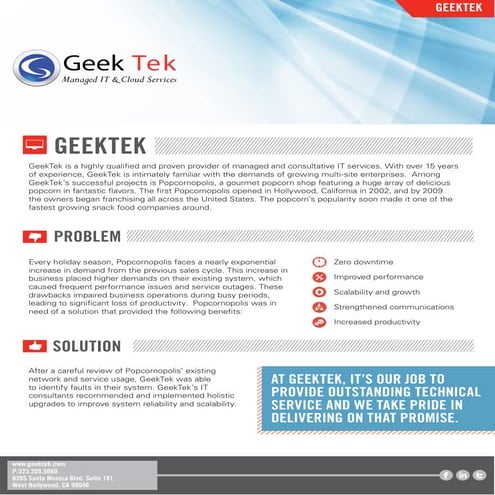 Case Study - Geek Tek | PDF
