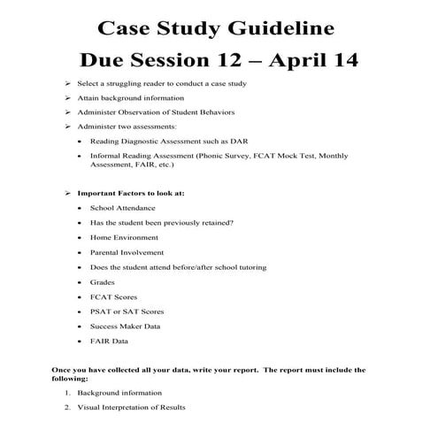 Case Study Guidelines | DOC