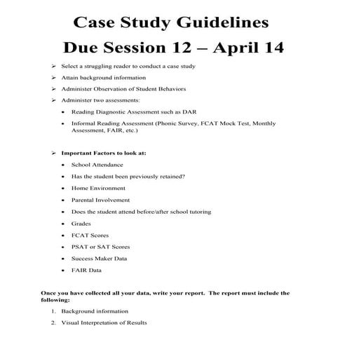 Case Study Guidelines | DOC