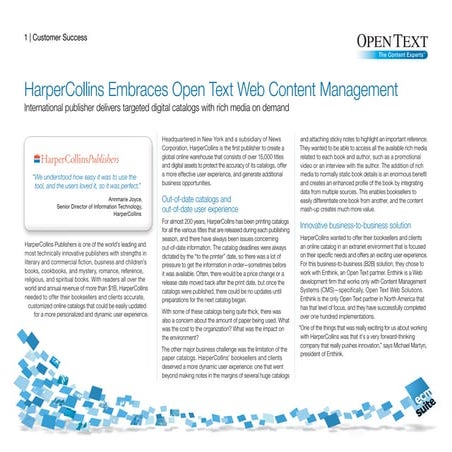 Casestudy Harper Collins | PDF