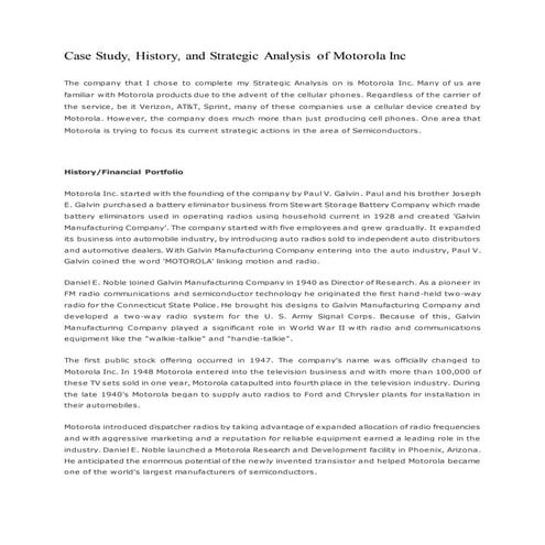 Motorola history timeline | PDF