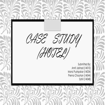 HOTEL Design - Case Study | PDF