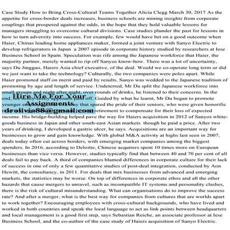 Case Study How to Bring Cross-Cultural Teams Together Alicia Clegg M.pdf