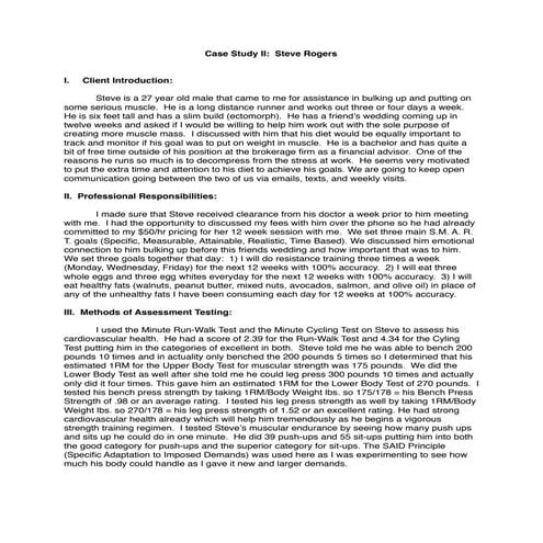 Case Study II: Steve Rogers (Fictional Name) | PDF
