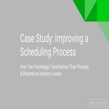 Case Study: Improving a Scheduling Process | PDF