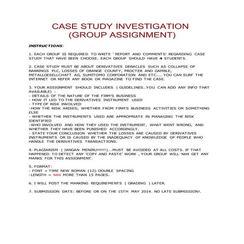 Case study investigation | DOCX