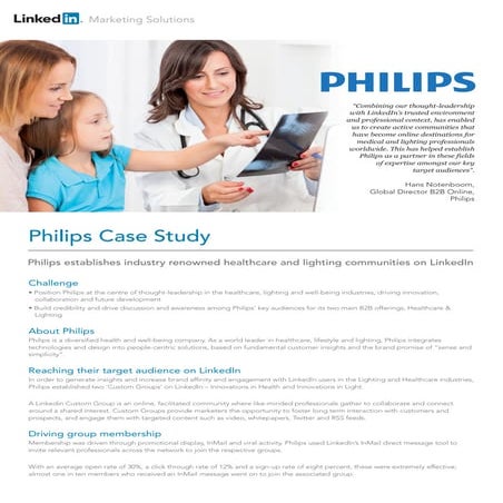 Case study, Linkedin custom groups, Philips | PDF