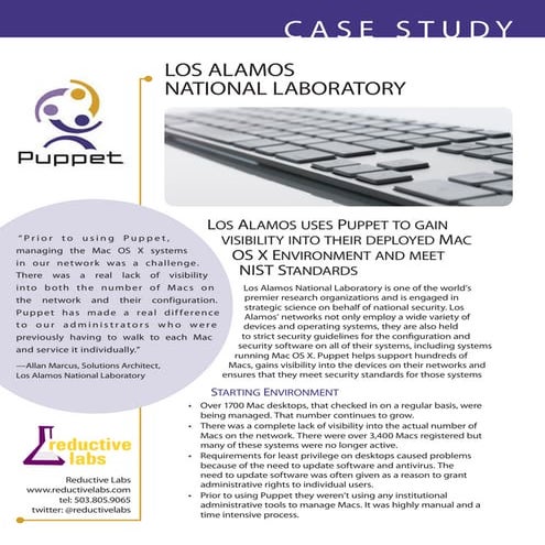 Los Alamos Puppet Case Study | PDF