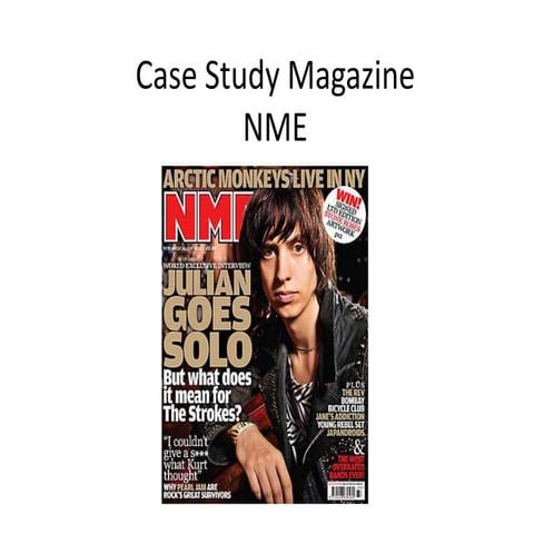 Case study magazine - nme | PPTX