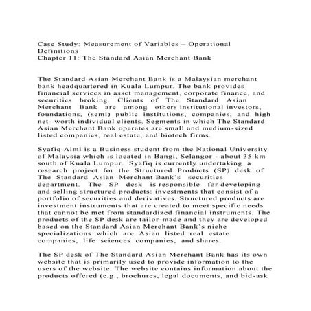 Case Study Measurement of Variables – Operational DefinitionsCh.docx | Internet for Beginners ...