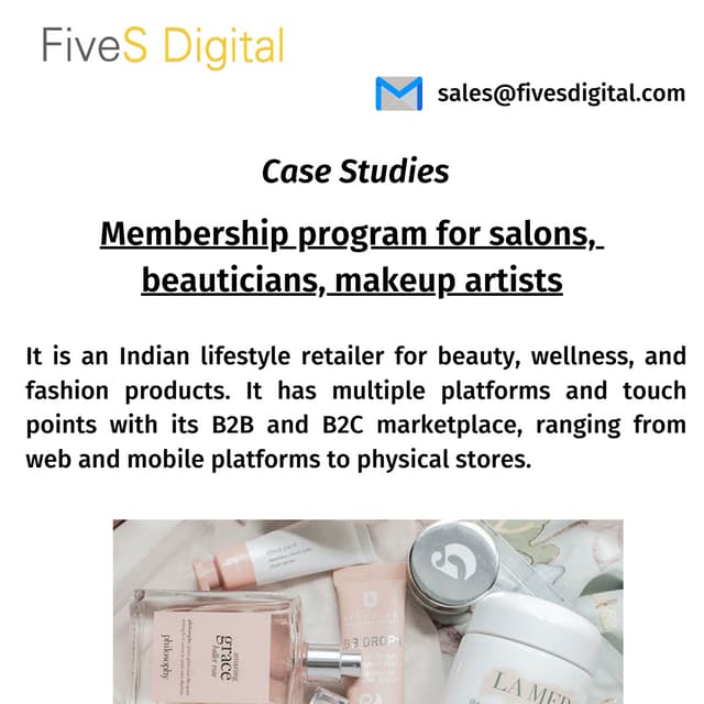 Case study (membership program for salons) | PDF