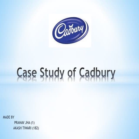 Case Study of Cadbury.pptx | Marketing and Advertising | Business