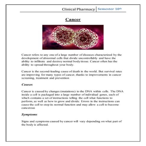Case study of cancer | DOCX