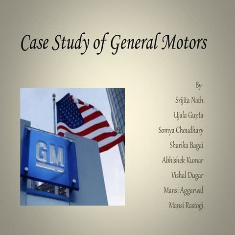Case study of general motors | PPTX