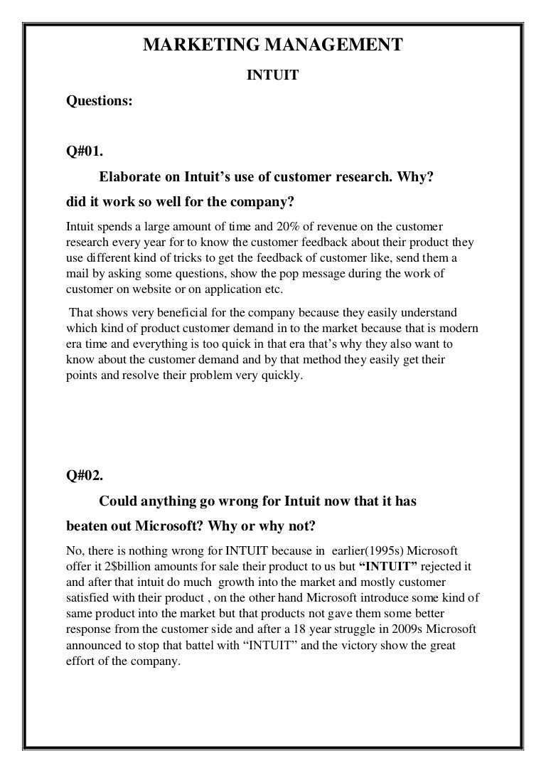 Case study of intuit