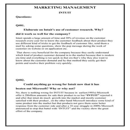 Case study of intuit | PDF