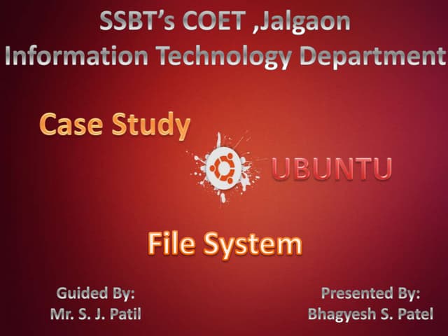 Ubuntu File System Ppt