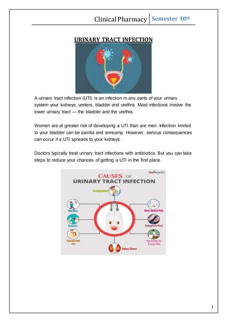 a case study on urinary tract infection ( UTI) | PPT