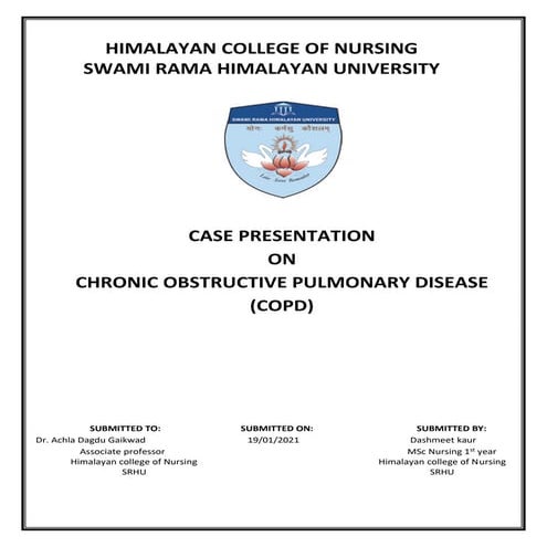 Case study on copd | PDF