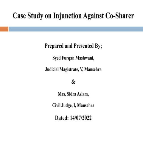 Case study on Injunction against co sharer.pptx