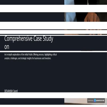 Case Study on IPO Analysis analysis involves looking at the company's financial | PPT