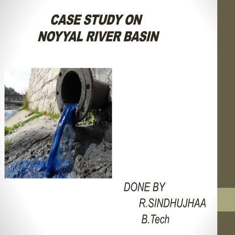 Case study on noyyal river basin | PPTX