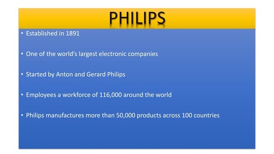 Philips presentation ppt | PPTX | Home Appliances | Home & Garden