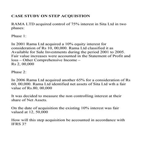 Case study on step acquisition 4 | PDF