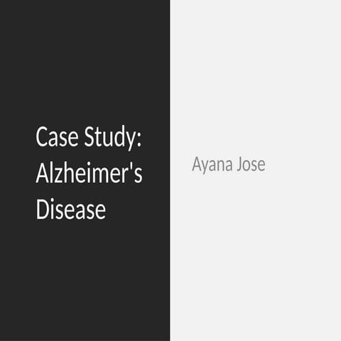 Case study Presentation about Alzheimer's | PPTX