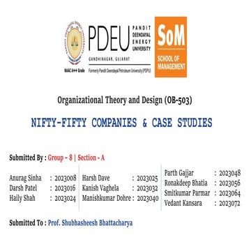 MBA Case Study Presentation Organization Theory & Decision - Parth ...