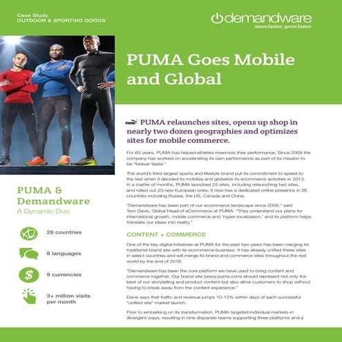 PUMA Goes Mobile & Global | PDF | Business | Business and Finance