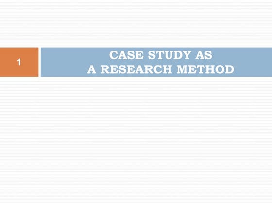 Case Study Research Design | PPTX