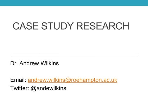 Case study Research metod | PPT
