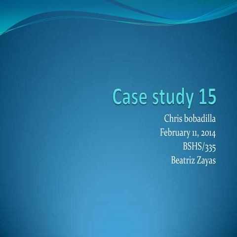 Case study review 15 | PPTX