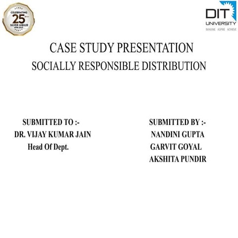 CASE STUDY SALES&DIST power point presentation | PPTX
