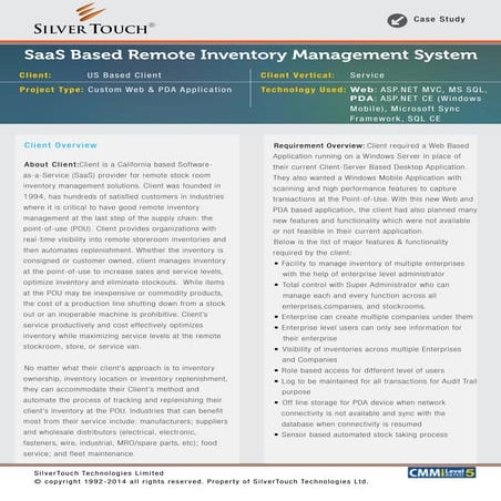 Case Study: Silver Touch Technologies Develops SaaS-Based Remote ...