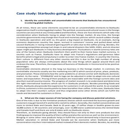 Case study starbucks | DOC