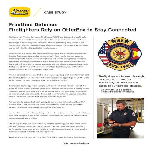 Windsor-Severance Fire Department Case Study | PDF