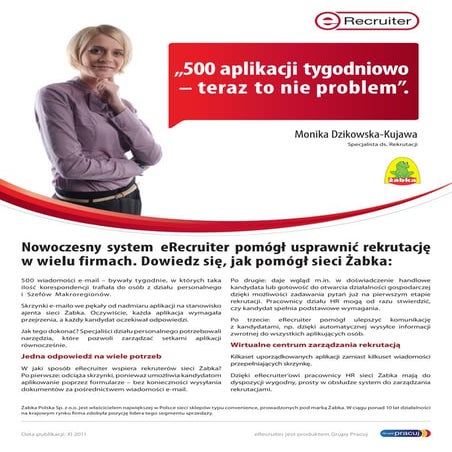 Case Study - eRecruiter w Żabka Polska SA | PDF